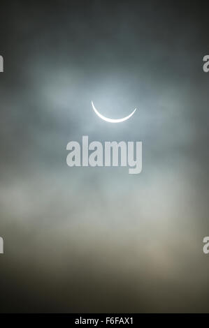 Solar eclipse photographed in a remote part of the scottish highlands ...