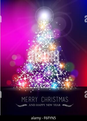 Made of stars New Year and Christmas frame with Santa Claus and Rudolf ...