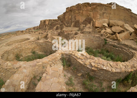 Native American Ceremonial Kiva, circular pit chamber used for ...