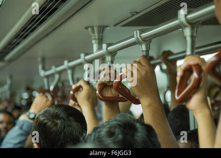 hand handle loop in the subway. isolated on white background Stock ...