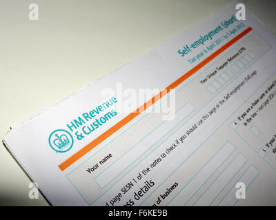 HM Revenue & Customs tax form Stock Photo - Alamy