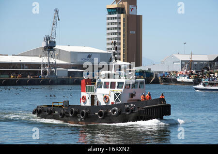 Ocean going tug Kestrel underway Cape Town harbour South Africa Table ...