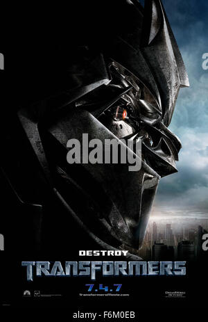 RELEASE DATE: July 4, 2007. MOVIE TITLE: Transformers. STUDIO ...