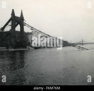 Destroyed bridge, Budapest, Hungary Stock Photo - Alamy