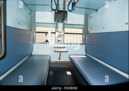 Interior of Sleeper class train coach in India Stock Photo - Alamy