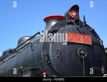 Frontal view of a vintage steam locomotive Stock Photo - Alamy