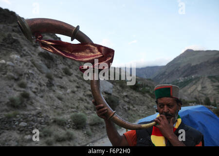 SPITI VALLEY, Traditional Musical Instrument Zanj Spillow Village Stock ...