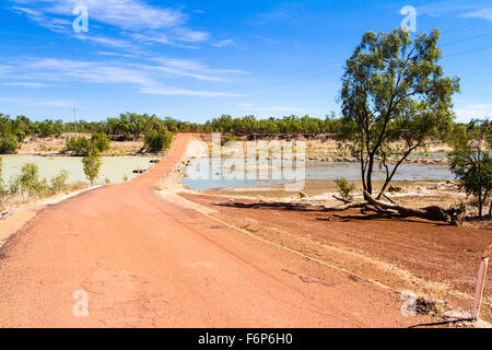 Crossing the Flinders river in Northern Queensland, Australia Stock ...