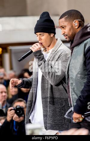 Big Sean on stage for NBC Today Show Concert with Justin Bieber ...