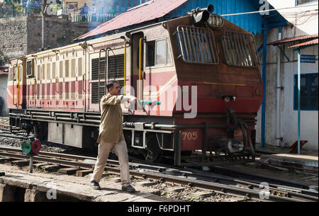 ZDM3 narrow gauge diesel hydraulic locomotive of the Kalka-Shimla ...