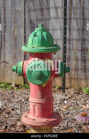 Green Fire Hydrant Closeup Stock Photo - Alamy
