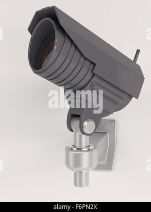3d render CCTV security camera with blank space for design. Template ...
