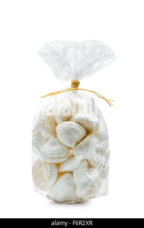 Cellophane bag isolated on white Stock Photo - Alamy