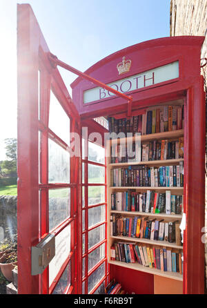 Red telephone box book exchange library, Bury Green Hertfordshire Stock ...