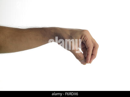 Hand Gesture of Taking Care and lifting up something, Man hand open and ...