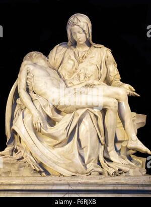 The Pieta sculpture by Michelangelo, St. Peter's Basilica, Vatican City ...