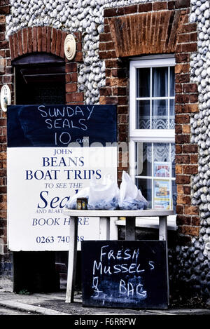 Visitor sign at Morston Stock Photo - Alamy