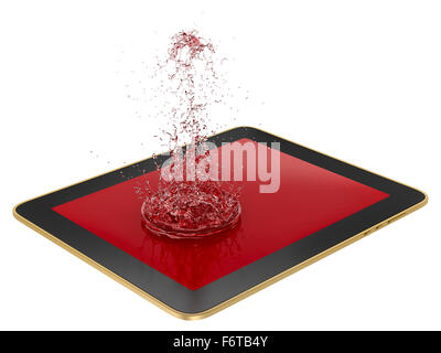 tablet - liquid splash Stock Photo - Alamy