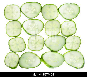 Cucumber circle portion Stock Photo - Alamy