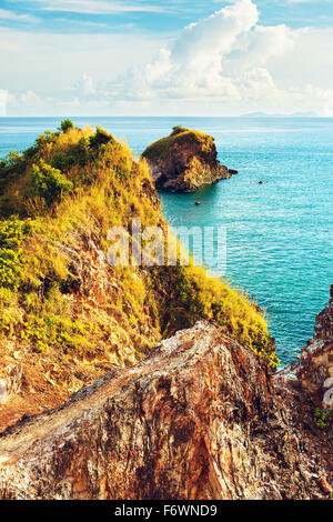 rocks in Andaman Sea, aerial view, Thailand Stock Photo - Alamy