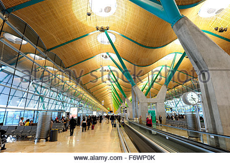 T4 terminal in Madrid Barajas International Airport, Spain Stock Photo ...