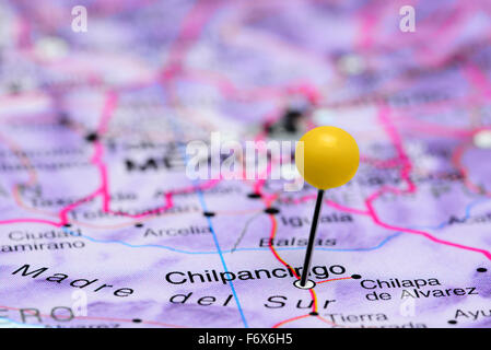Chilpancingo pinned on a map of Mexico Stock Photo - Alamy
