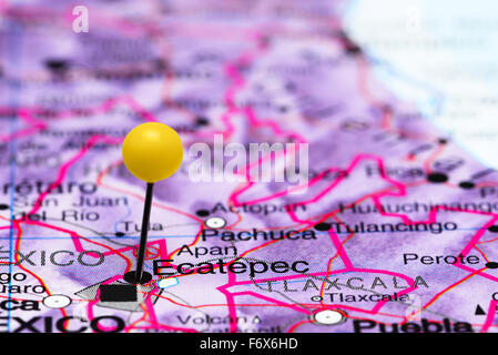 Ecatepec pinned on a map of Mexico Stock Photo - Alamy