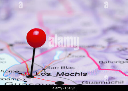 Los Mochis, Mexico pin on map Stock Photo - Alamy