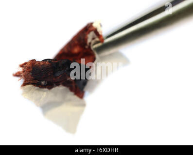 Blood in tissue paper for forensic analyis Stock Photo - Alamy