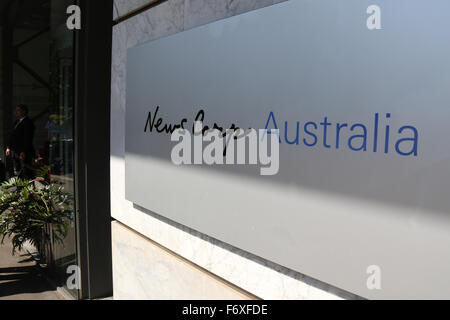 NewsCorp Australia signage at the offices at 2 Holt Street, Surry Hills ...