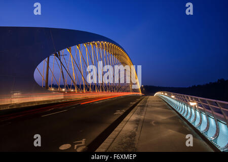 Troy bridge in Prague at night Stock Photo - Alamy