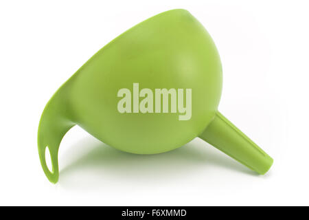 Green funnel isolated on white Stock Photo - Alamy