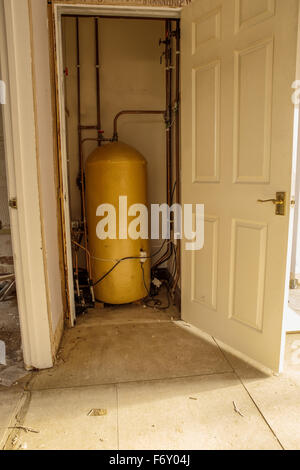 Inside the derelict boiler house in Brynmawr, Wales, the ruins of the ...