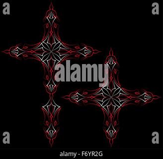 Pinstripe Graphics Cross : Vinyl Ready Stock Vector Image & Art - Alamy