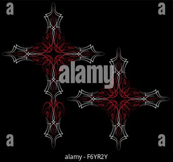 Pinstripe Graphics Cross : Vinyl Ready Stock Vector Image & Art - Alamy