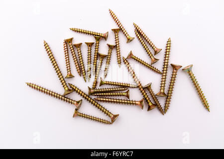 Closeup of the metalic screws Stock Photo - Alamy