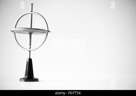 Gyroscope composed of a free rotating wheel and a spinning axis, uses ...