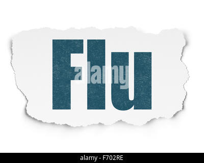 Healthcare concept: Flu on Torn Paper background Stock Photo - Alamy