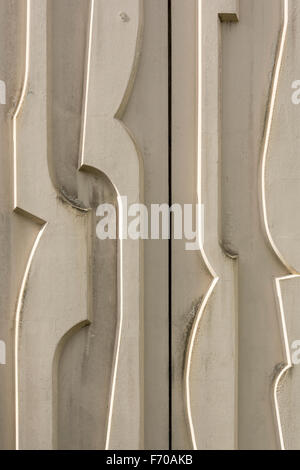 Patterned concrete on the Faraday Building, on the former UMIST campus ...