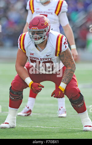 Iowa State Cyclones offensive lineman Jarrod Hufford (54) poses for a ...