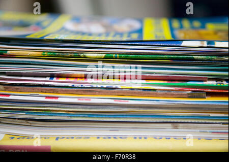 Piles of leaflets and brochures Stock Photo - Alamy