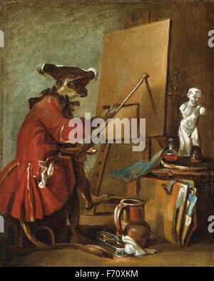 Jean-Siméon Chardin Le singe peintre - The monkey painter Around 1739 ...