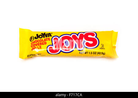 Joyva Joys chocolate covered raspberry flavor jelle bar. A traditional ...