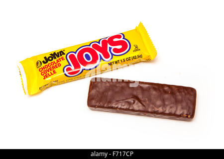 Joyva Joys chocolate covered raspberry flavor jelle bar. A traditional ...