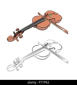 Classic Violin Shape. Vector illustration Stock Vector Image & Art - Alamy