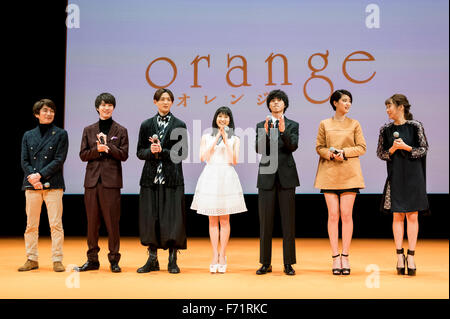 (L to R) Director Kojiro Hashimoto, actor Dori Sakurada, actor Ryo ...