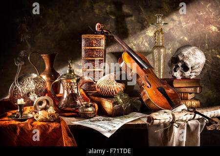 Vanitas still life with skull books and fruit 1630 Harmen steenwijck Stock Photo: 17804046 - Alamy