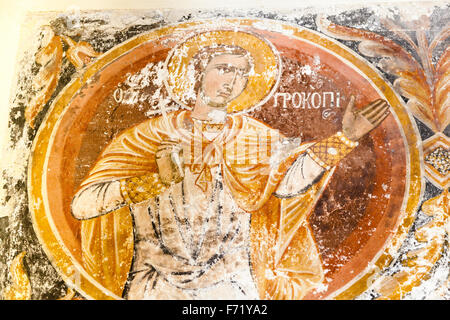 Fresco with Athena painting Stock Photo - Alamy