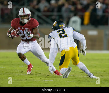 Stanford Cardinal running back Bryce Love (20) during a PAC12 football ...