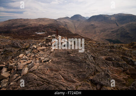 Brandreth fell summit view Lake District Cumbria North West England UK ...
